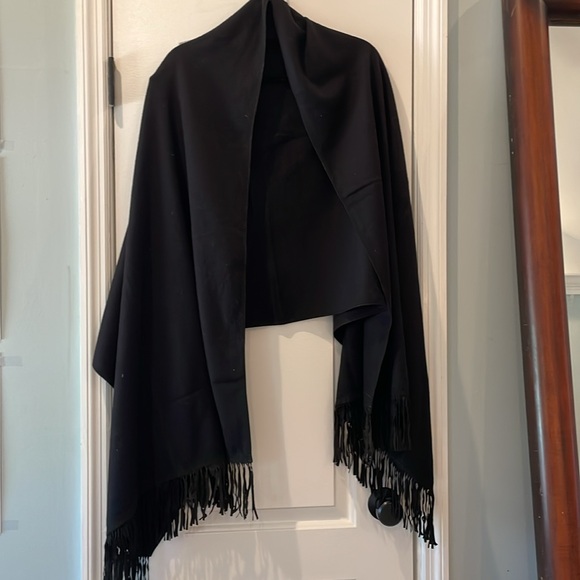 Dior | Accessories | Christian Dior Black Shawl Or Throw Cashmere And ...